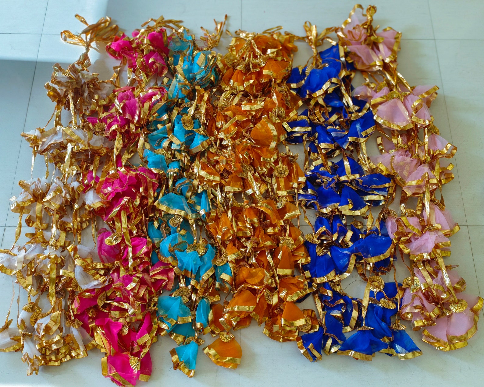 200 Strings FREE SHIPPING Multicolor Indian Wedding Decoration Strings ...