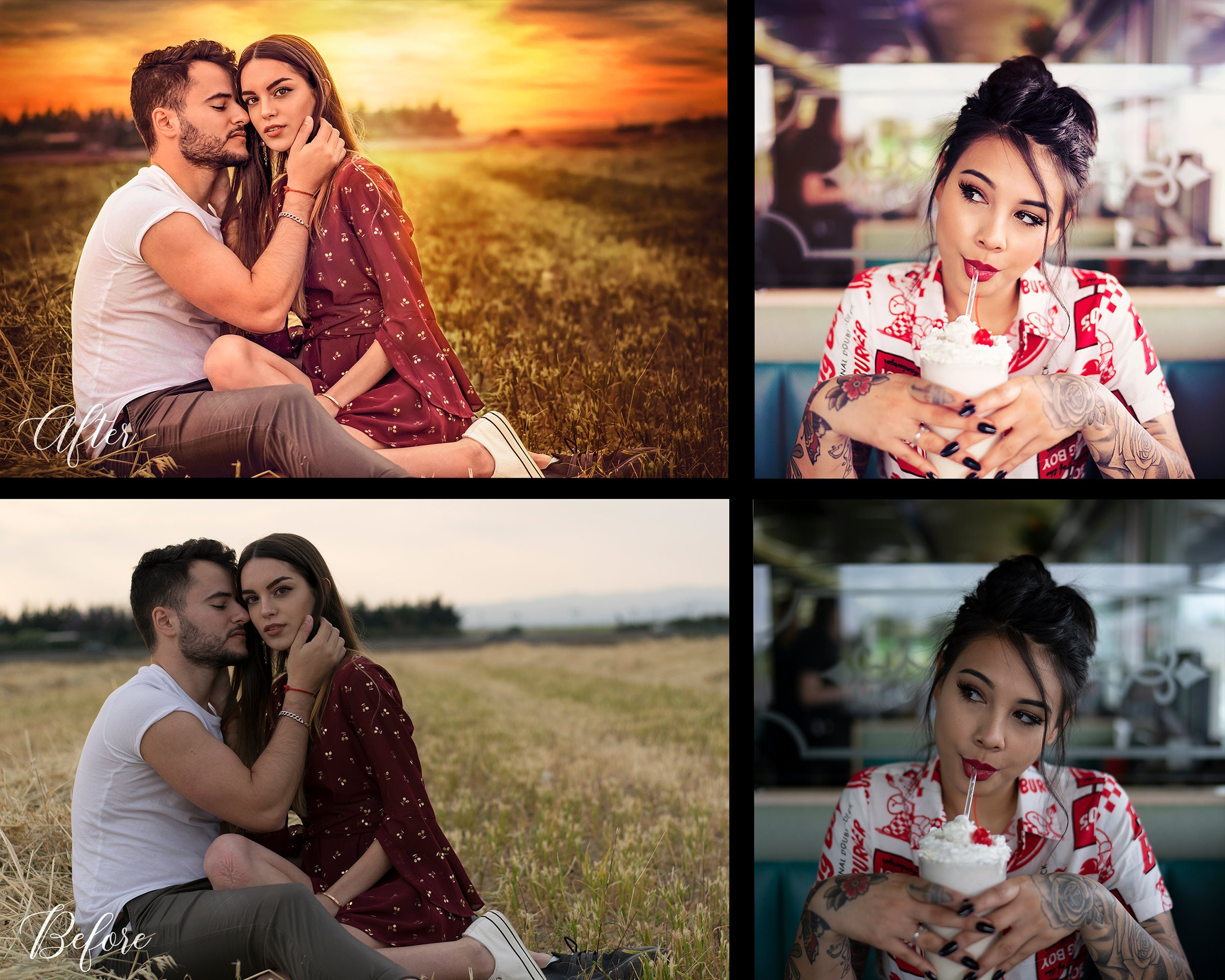 Photoshop Actions, 125 Actions Bundle, Newborn Actions, Spring Actions, Retouch Actions, Sun Ray ...