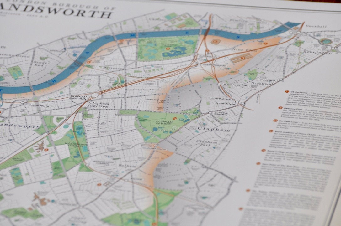 Map of Wandsworth - London Borough of Wandsworth Map Print - Wandsworth ...