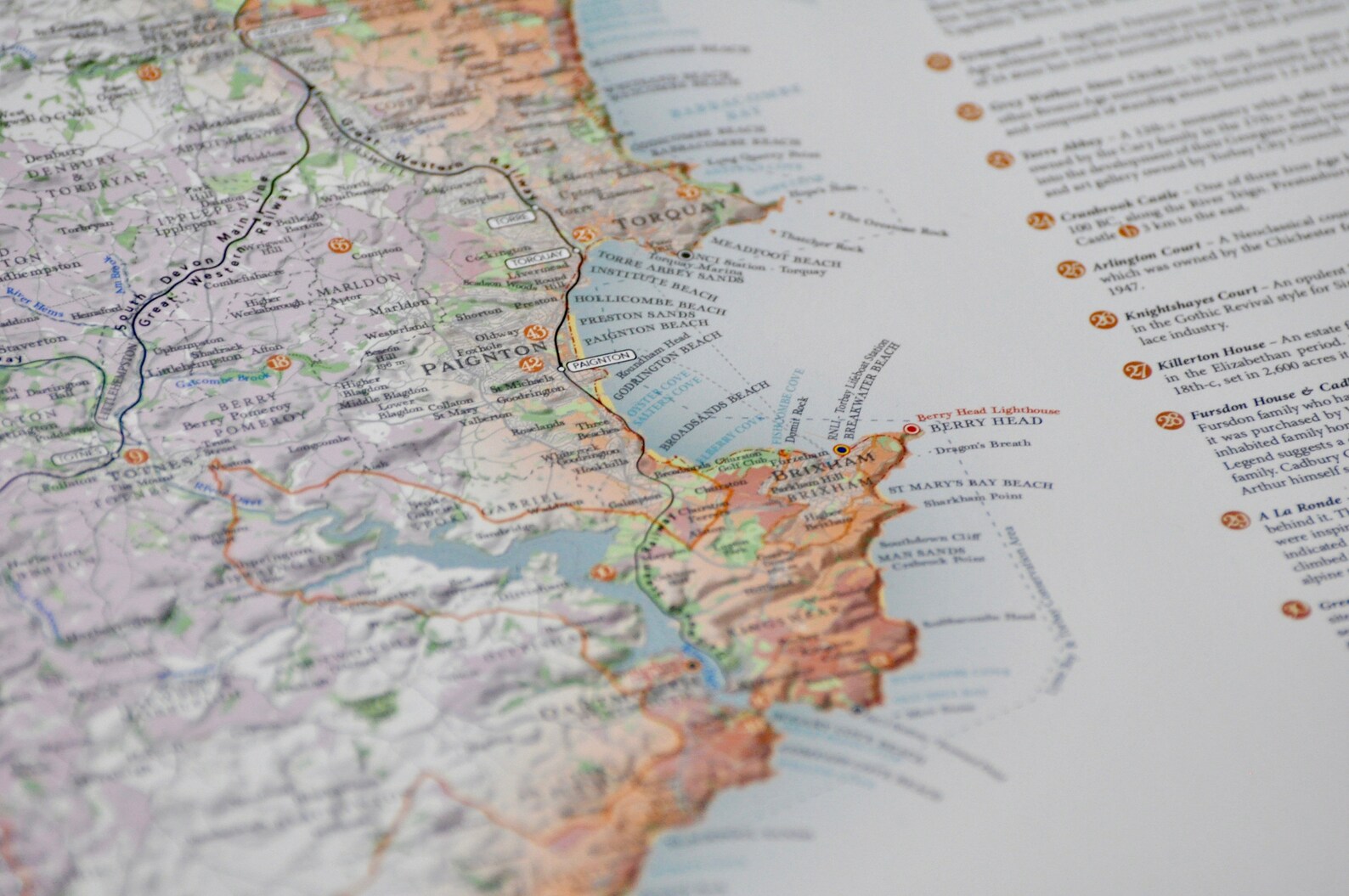 Devon County Map Vintage Map Print of Devon Decorative Map of Devon ...