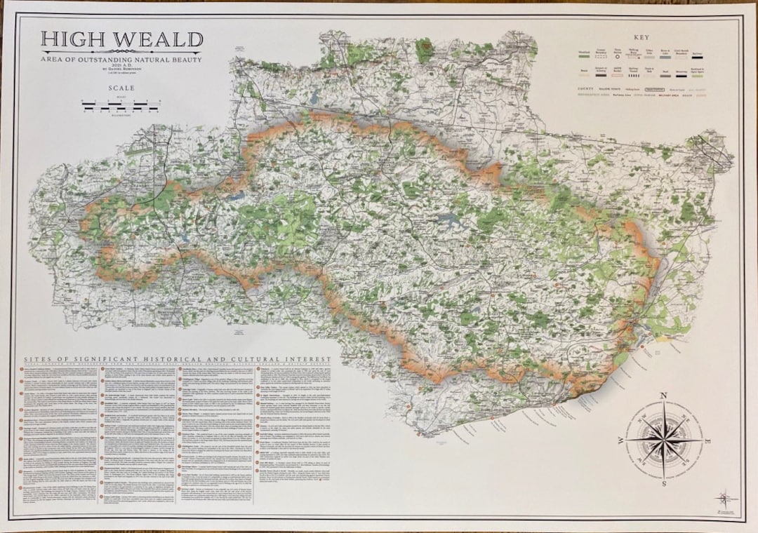 High Weald Large Map - High Weald National Landscape - High Weald Art ...