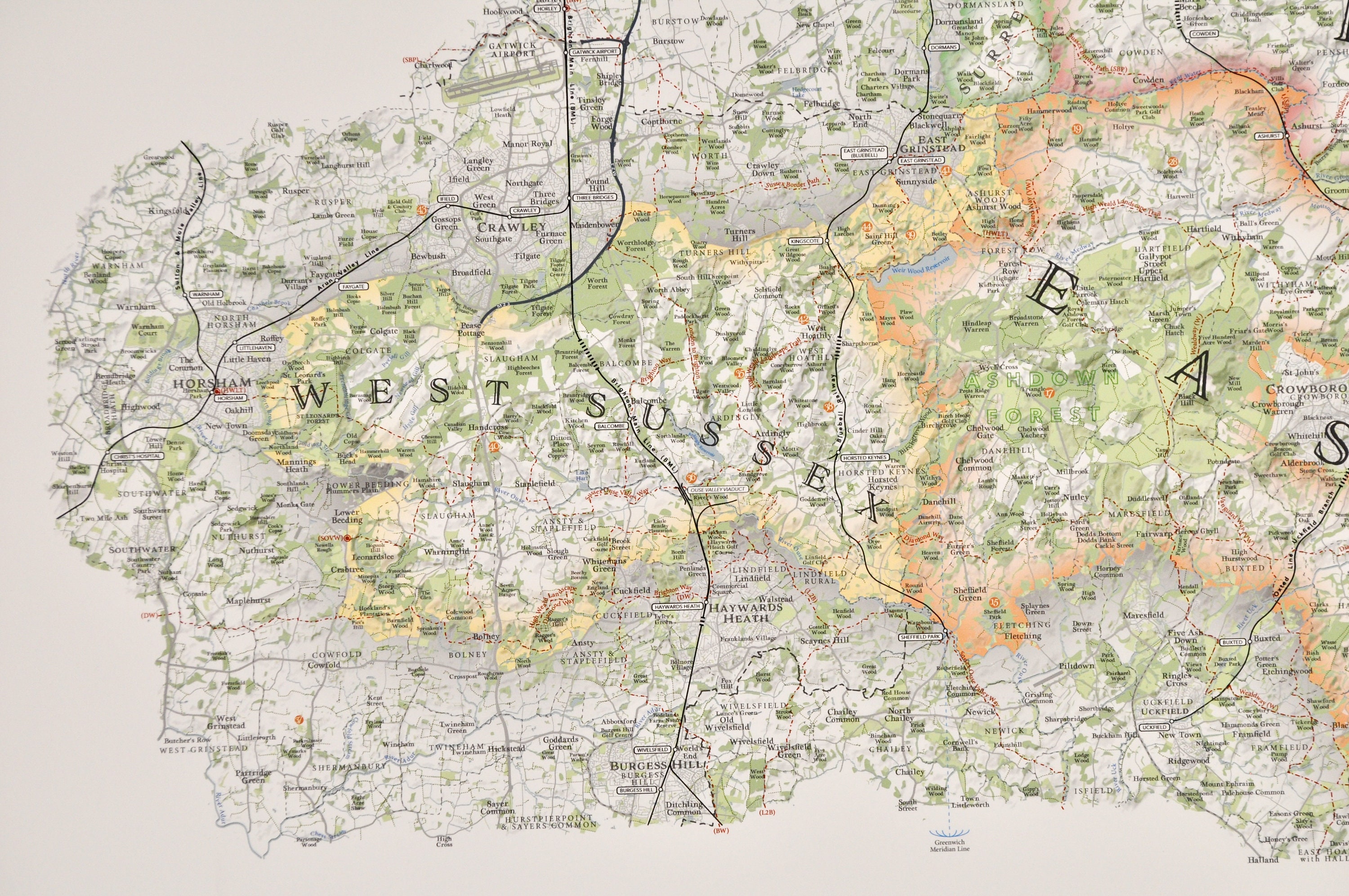 High Weald AONB Map - Etsy