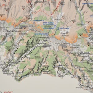 Vintage Brecon Beacons Map Print: Bannau Brycheiniog Giclee Art - Etsy UK