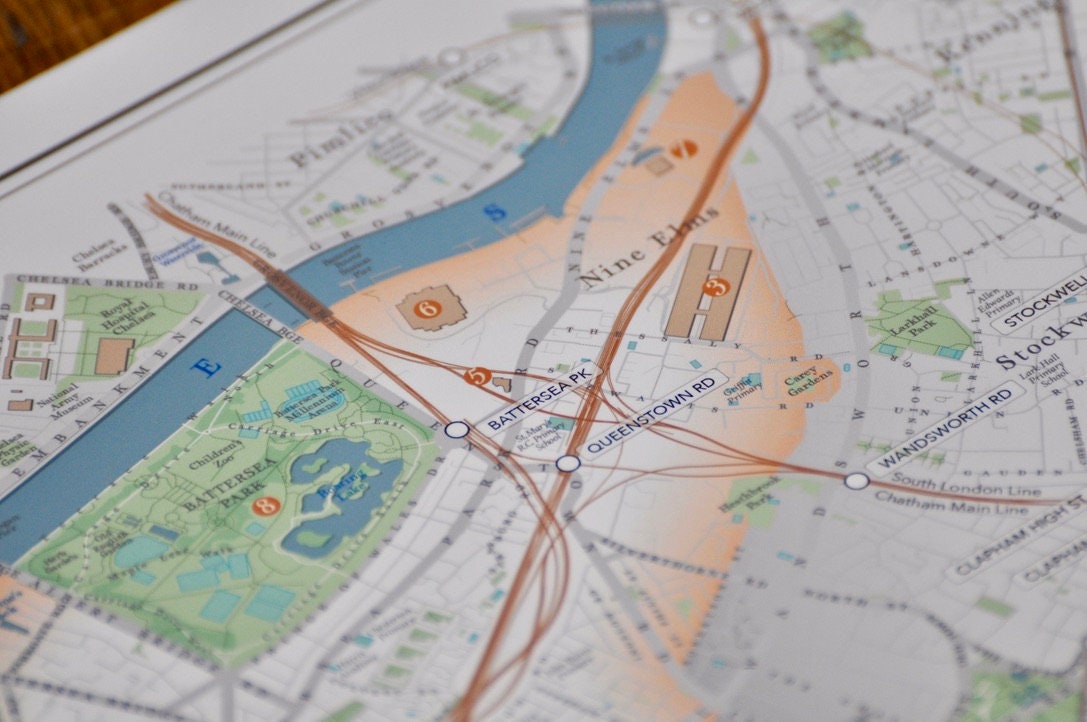 Map of Wandsworth London Borough of Wandsworth Map Print - Etsy UK