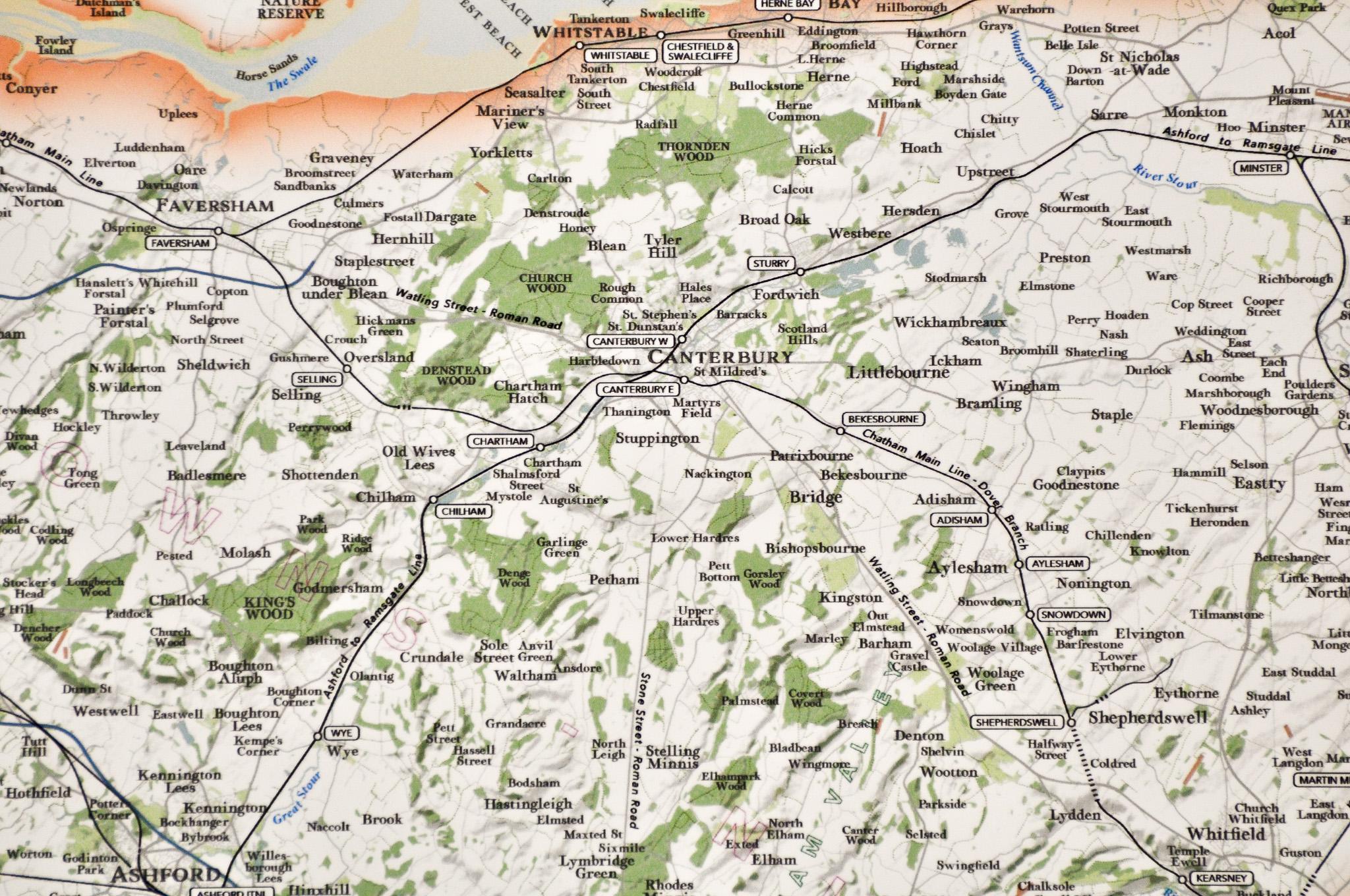 Vintage Kent Map Print: Decorative England Wall Art - Etsy UK