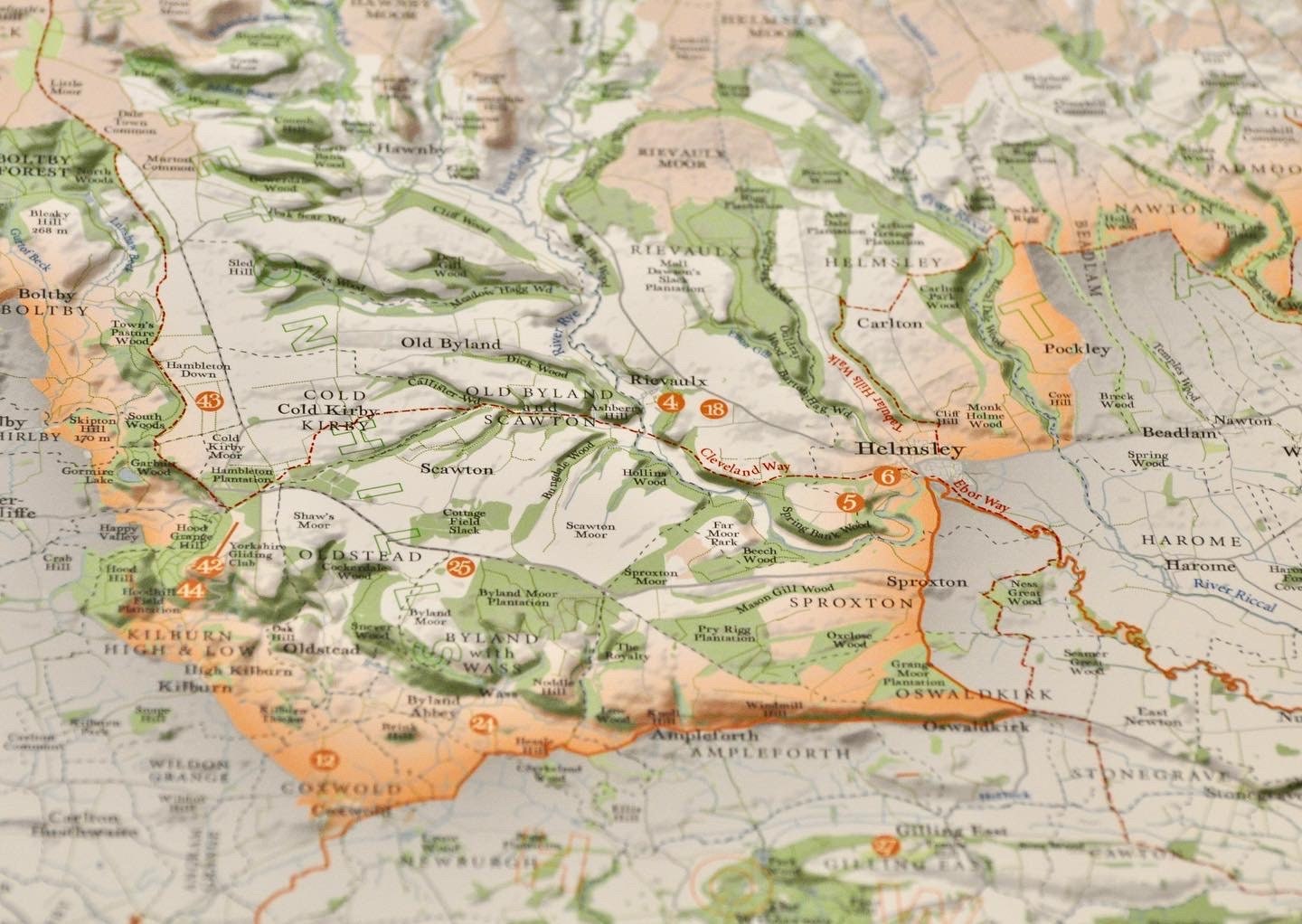 North York Moors Map - Large, Detailed Map of the North York Moors ...