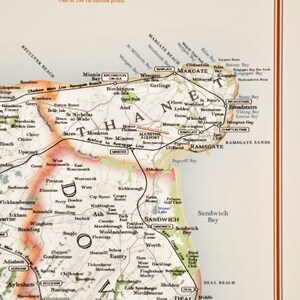 Kent Map Print - Kent Wall Map - Vintage Map of Kent - Map of Kent ...