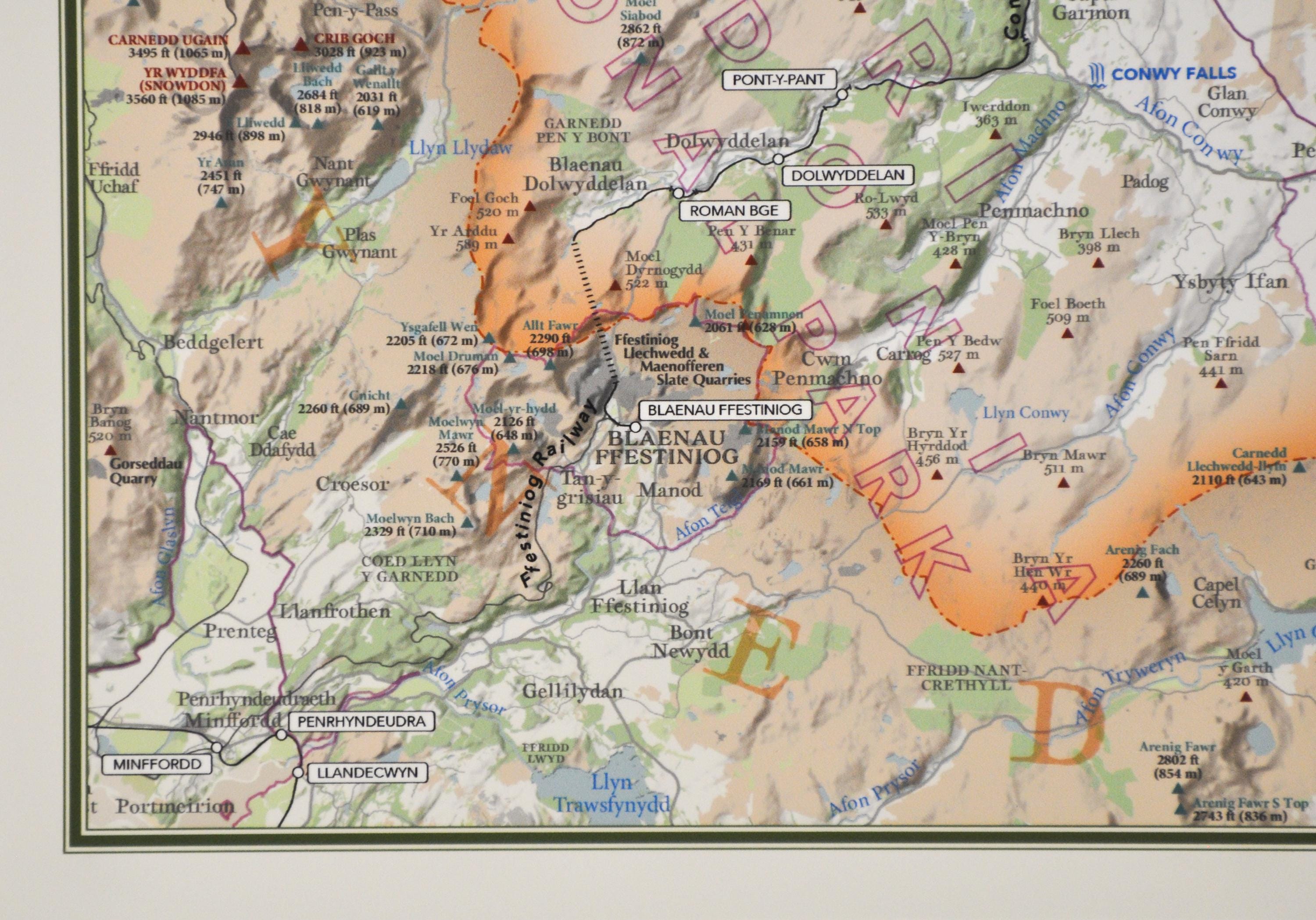 Conwy Map Print - Conwy Wall Map - Vintage Map of Conwy - Map of Conwy ...
