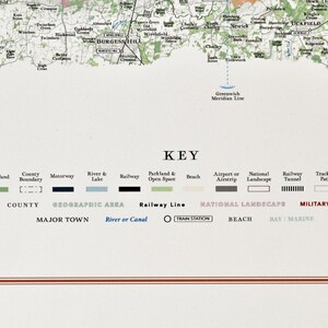 High Weald Map Print - High Weald Wall Map - Vintage Map of High Weald ...