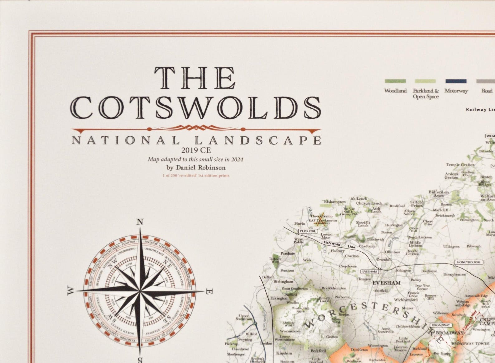 Cotswolds Map - Cotswolds Wall Map - Cotswolds Way Map - Map of ...