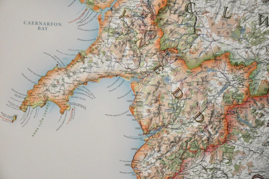 Map of Wales With Preserved Counties - Etsy