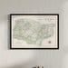 Kent Map Print - Kent Wall Map - Vintage Map of Kent - Map of Kent ...