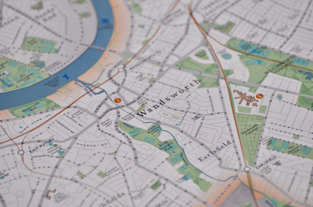 Map of Wandsworth - London Borough of Wandsworth Map Print - Wandsworth ...