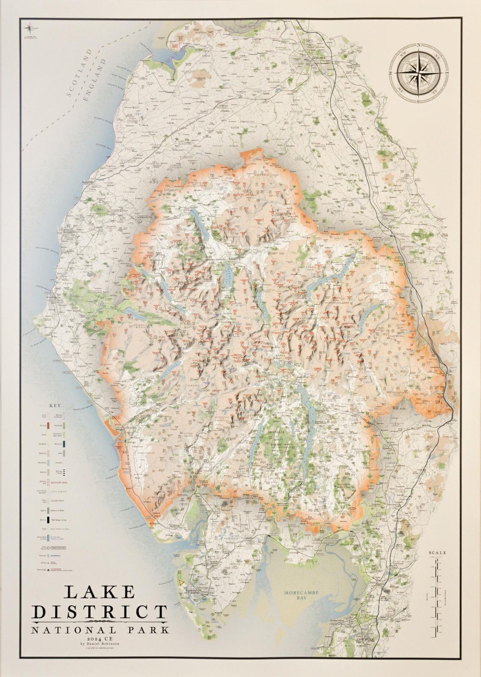 Lake District National Park Map - Large Map of the Lake District - Lake ...
