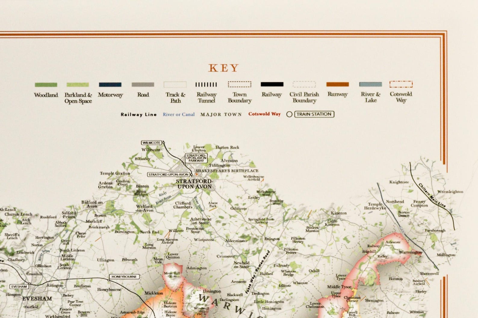 Cotswolds Map - Cotswolds Wall Map - Cotswolds Way Map - Map of ...