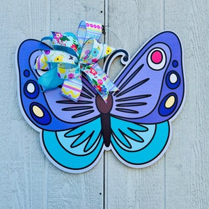 Spring Door Hanger, Butterfly Door Hanger, Summer Door Hanger, Spring ...