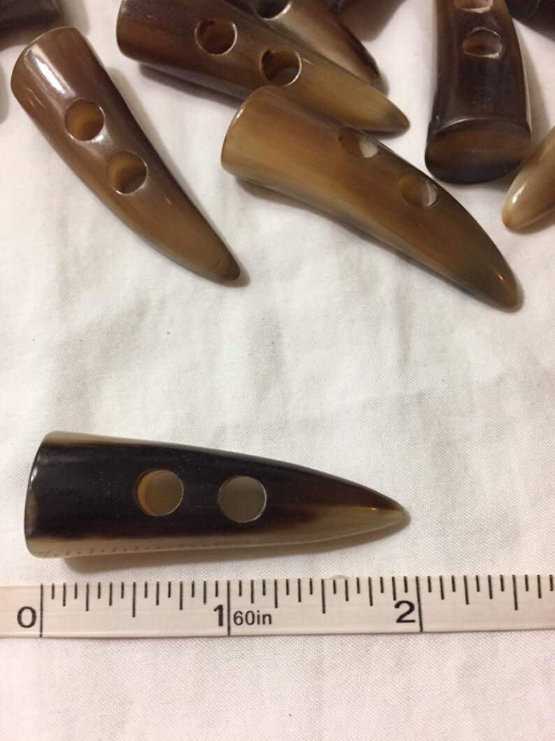 2 Inch Length REAL Bull Horn Toggle Button 100% Horn - Etsy