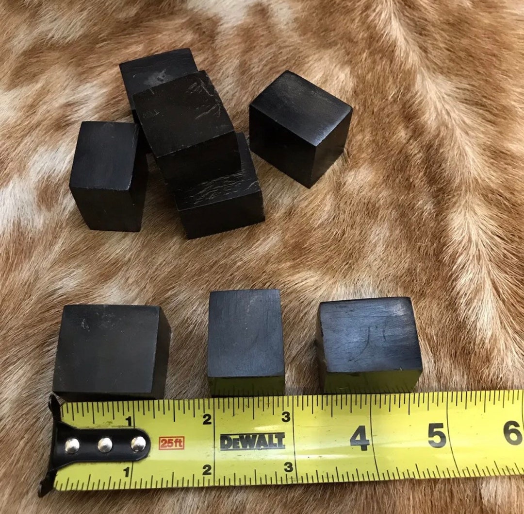 1pc Blank Block Cube Made of Buffalo Horn for Knife Handle Hilt Plug ...