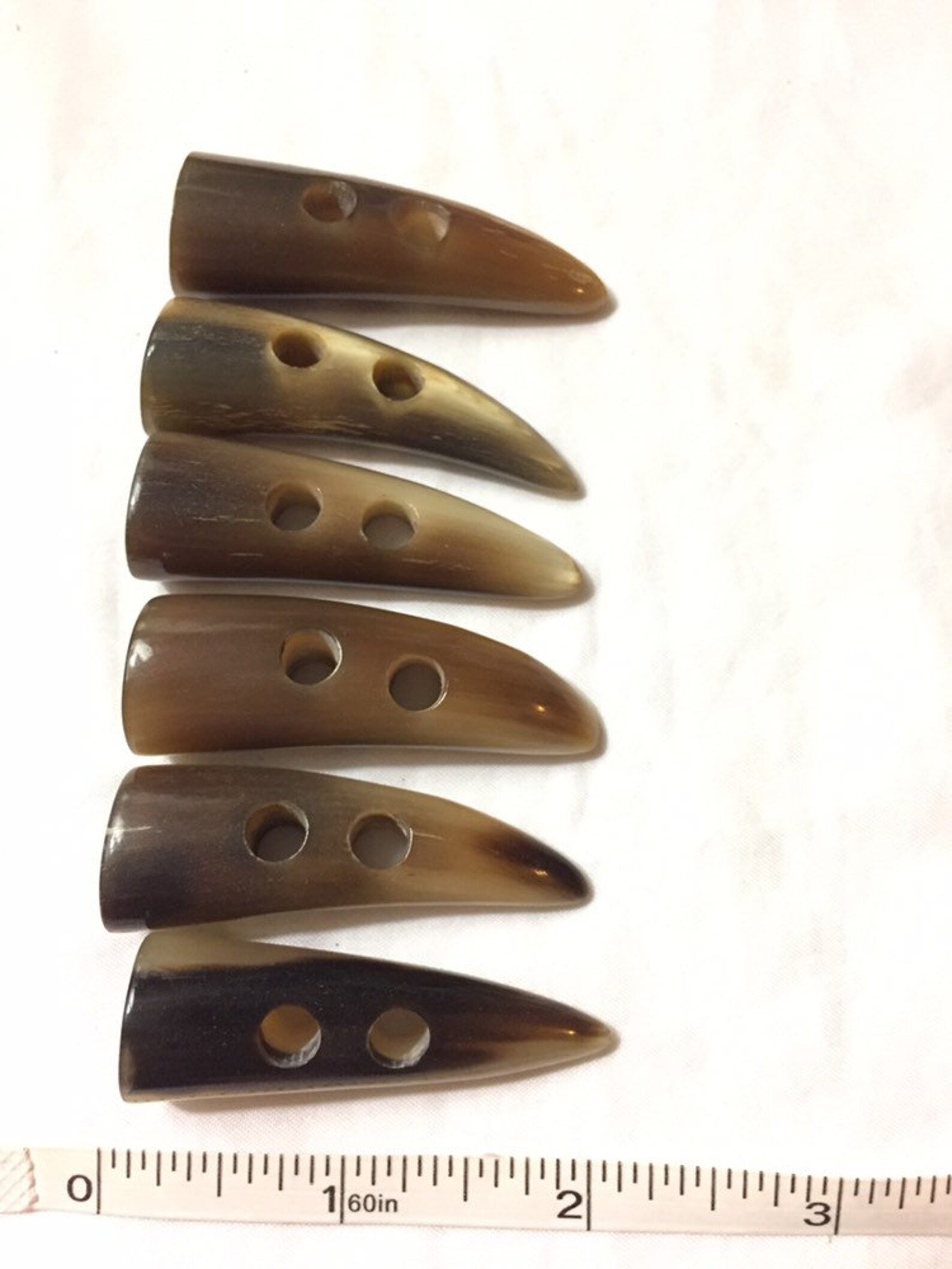 2 Inch Length REAL Bull Horn Toggle Button 100% Horn | Etsy