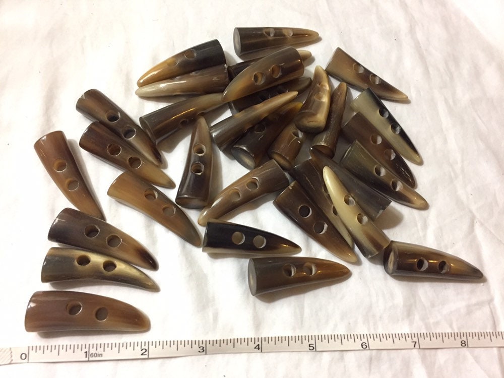 2 Inch Length REAL Bull Horn Toggle Button 100% Horn - Etsy