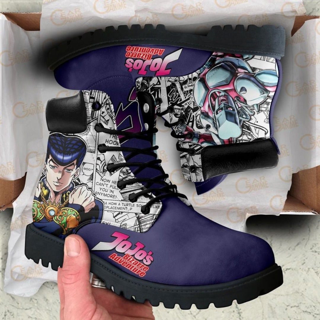 Josuke Higashikata Classic Leather Boots All Season for Fans - Etsy