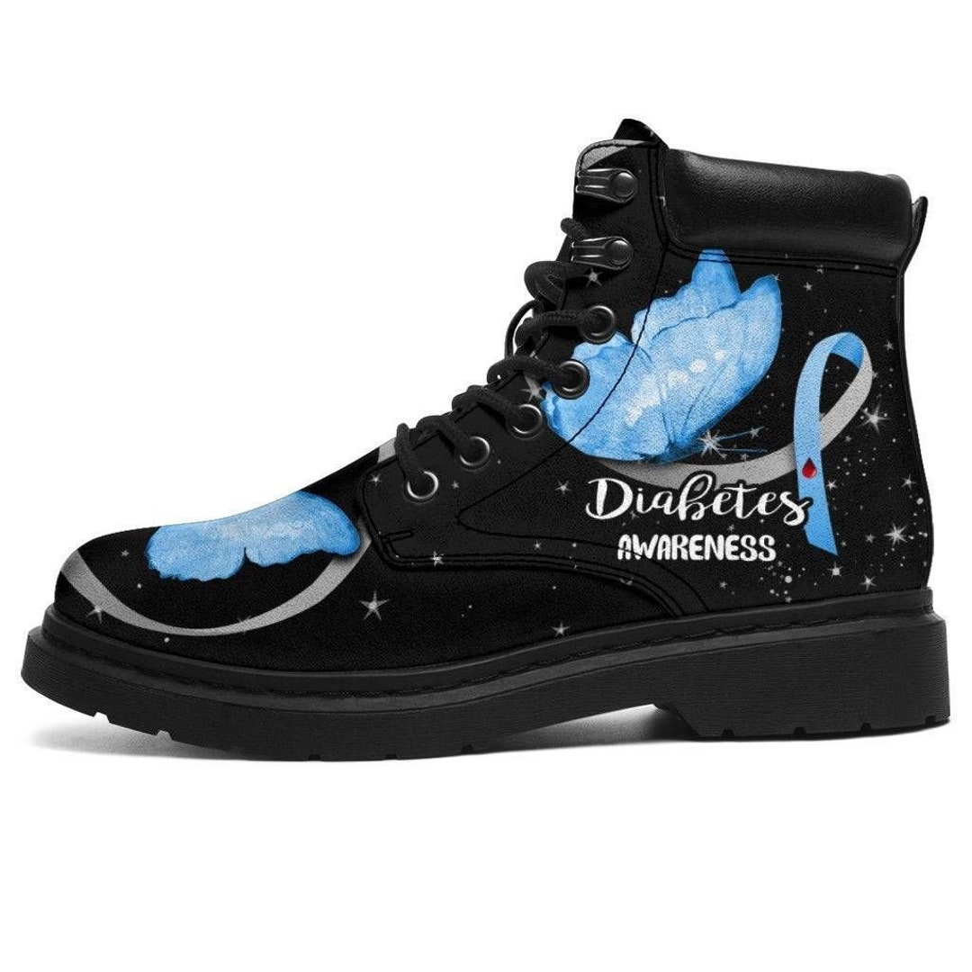 Diabetes Awareness Classic Leather Boots All Season for Fans - Etsy
