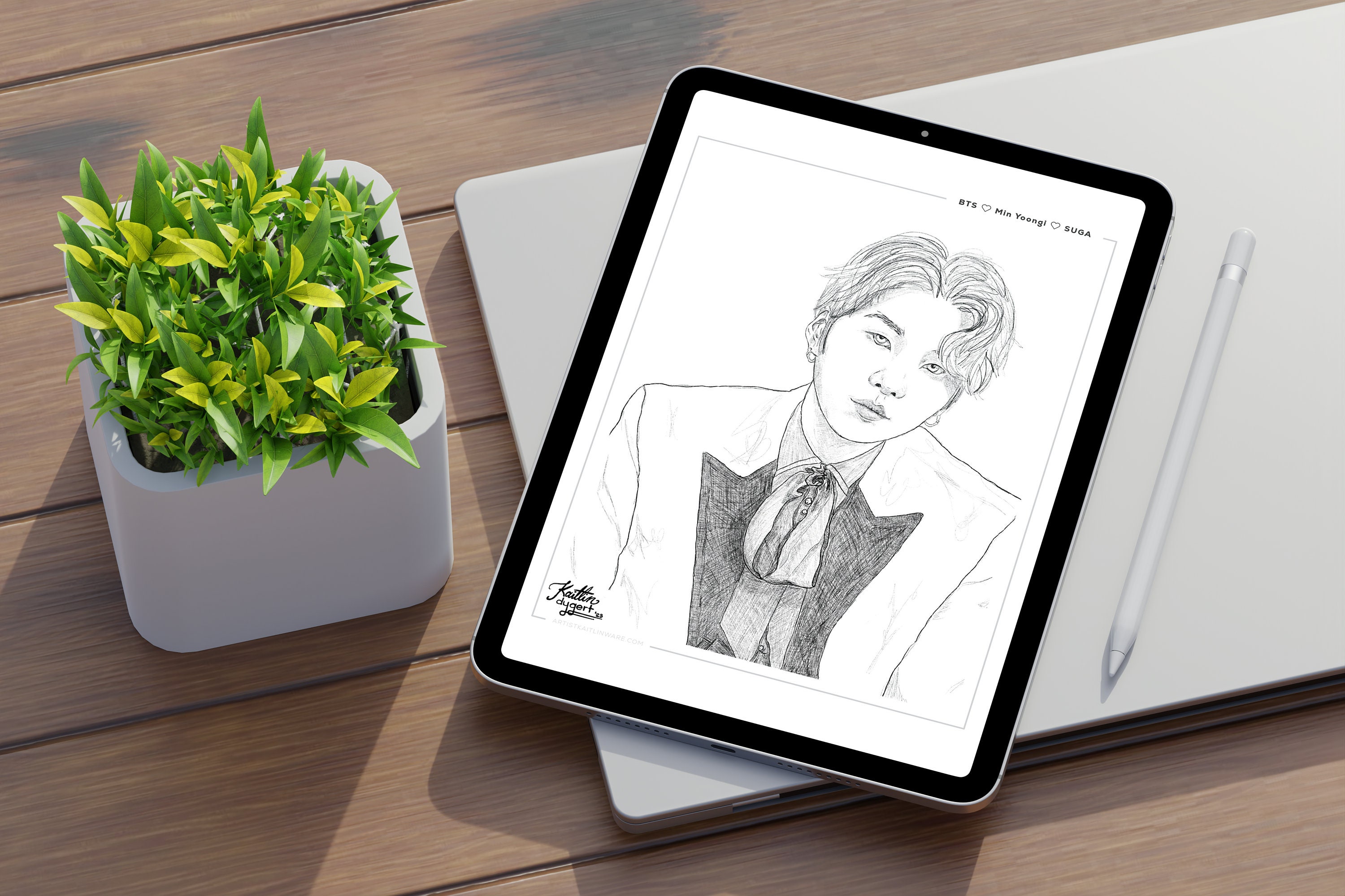 Coloring Page BTS Min Yoongi SUGA - Etsy