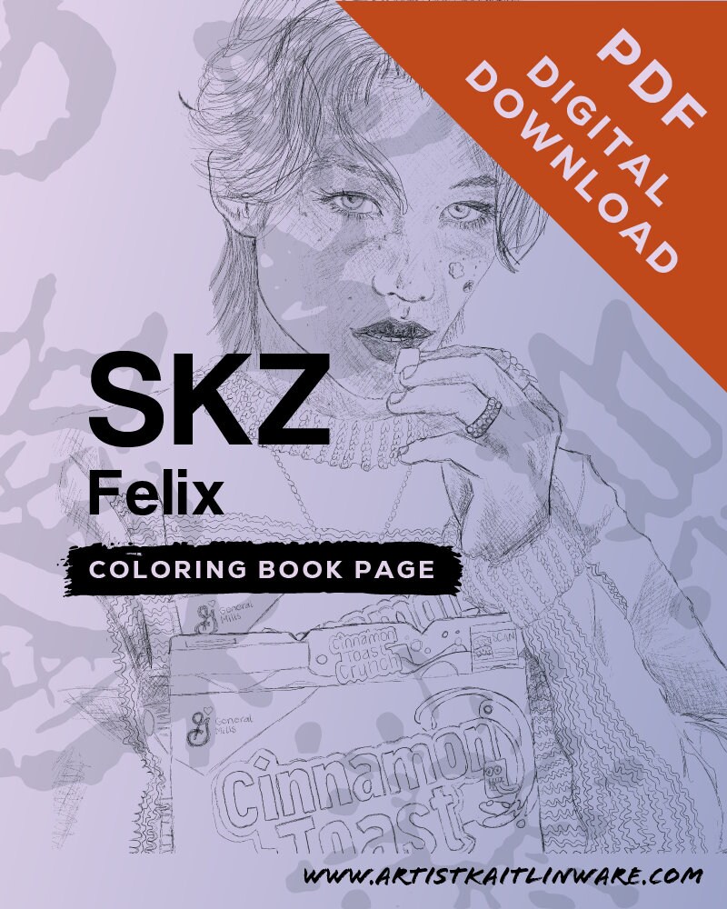 Coloring Page | SKZ | Felix - Etsy