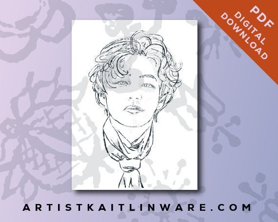 Bts V Coloring Pages BTS V And RM Epilogue Color Pencil Drawing | Kpop