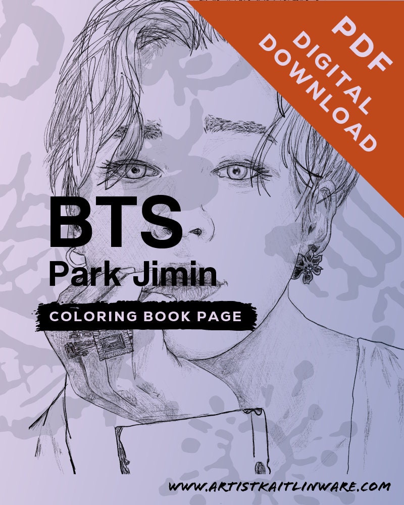 Coloring Page | BTS | Park Jimin | Jimin - Etsy
