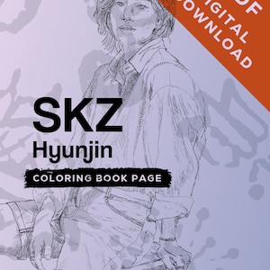 Coloring Page | SKZ | Hyunjin - Etsy