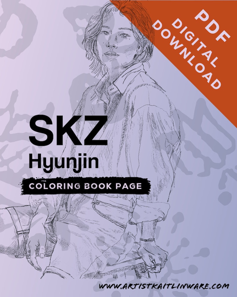 Coloring Page | SKZ | Hyunjin - Etsy