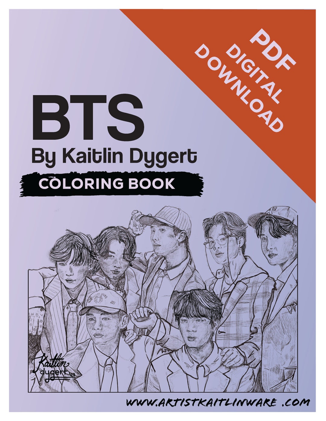 Coloring Book BTS All Members - Etsy