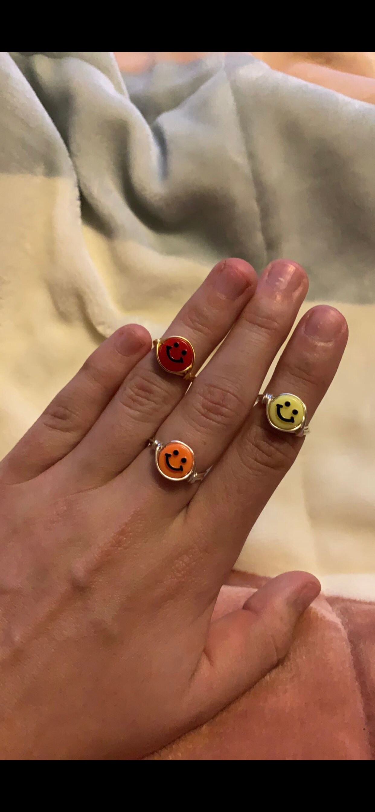 Smiley Face Rings/ Wire Wrapped Rings/ Custom Rings/ Trending - Etsy