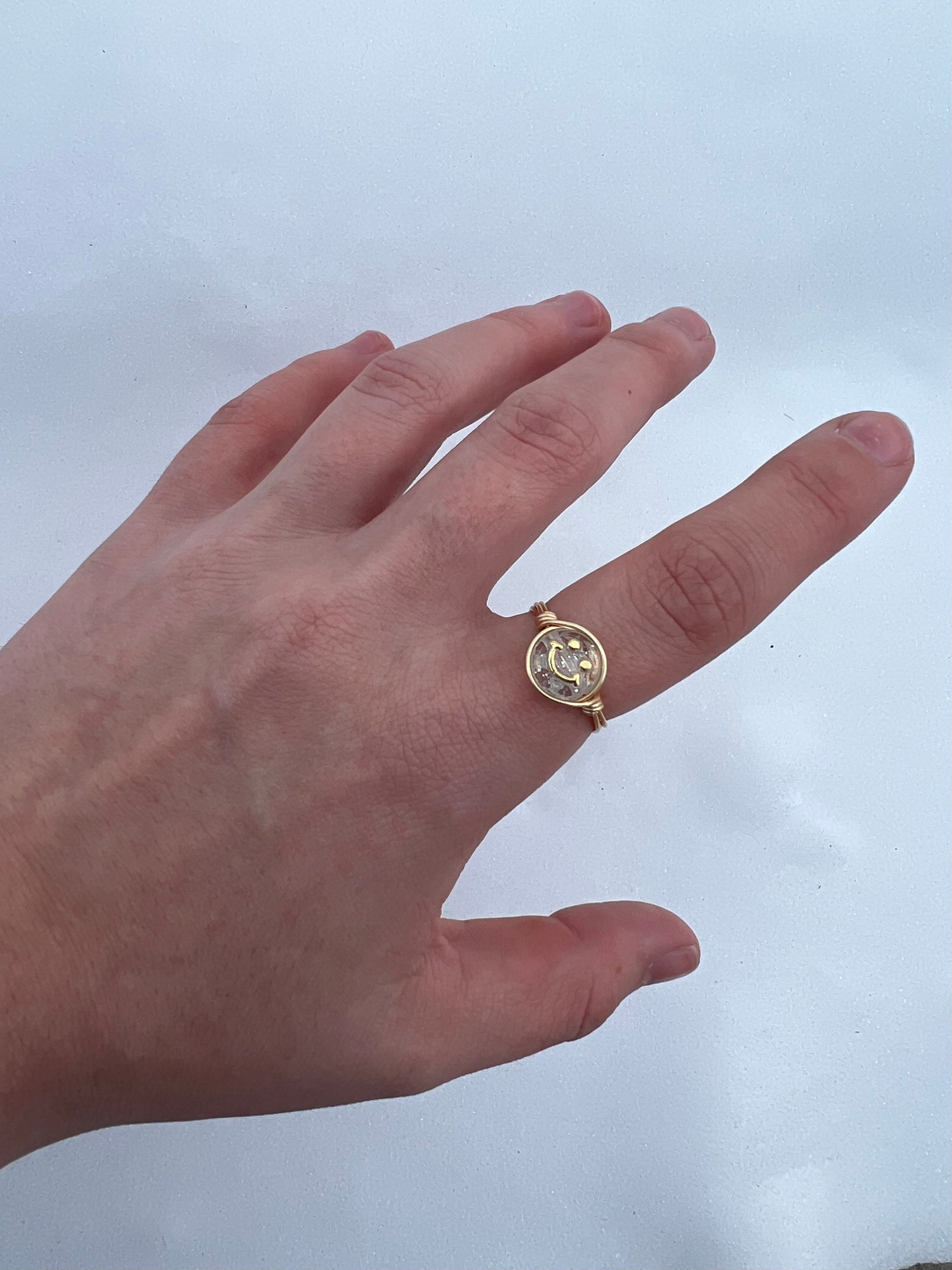 Smiley Face Rings/ Wire Wrapped Rings/ Custom Rings/ Trending - Etsy