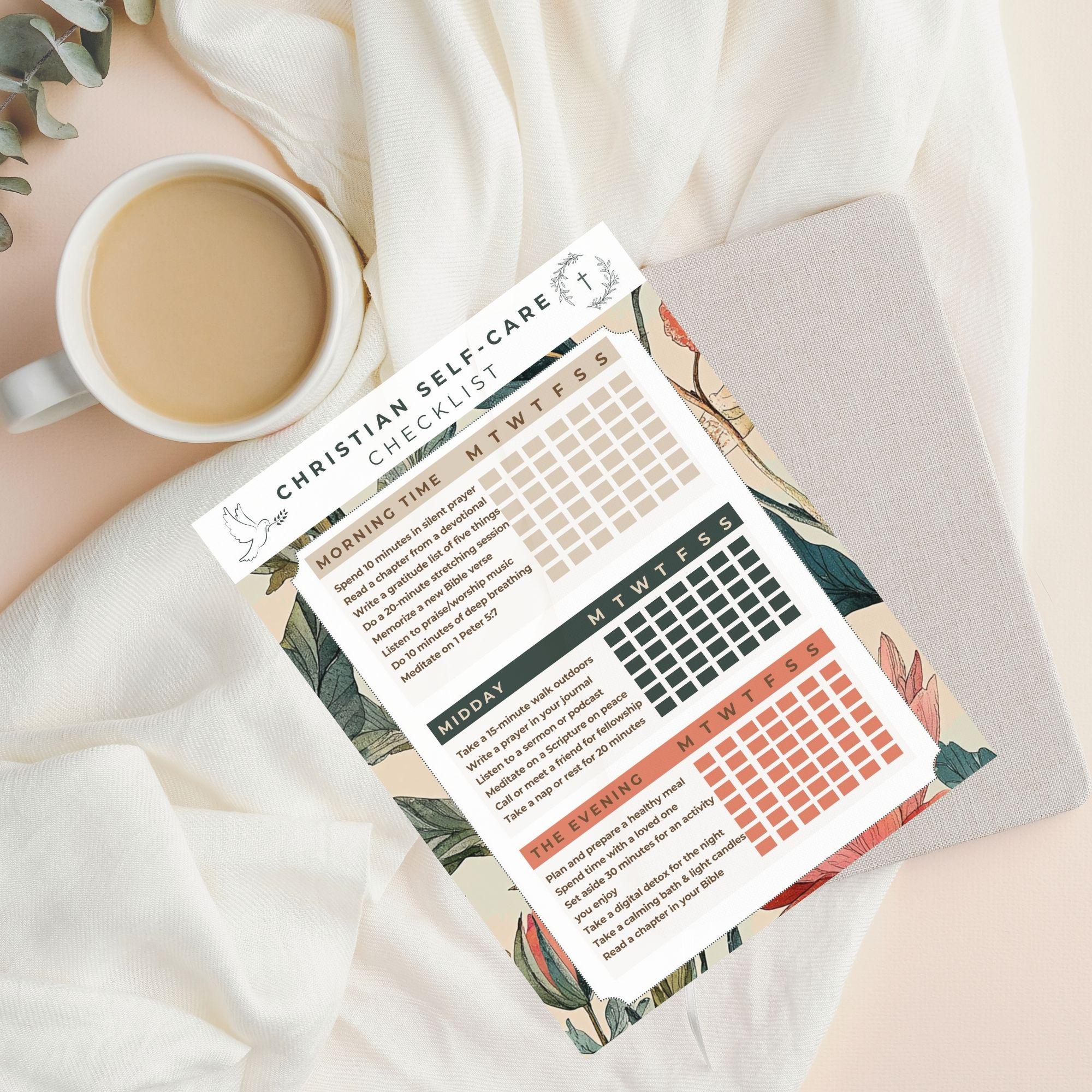 Biblical Planner for Pastor Wife, Daily Time With God Self Care Check ...