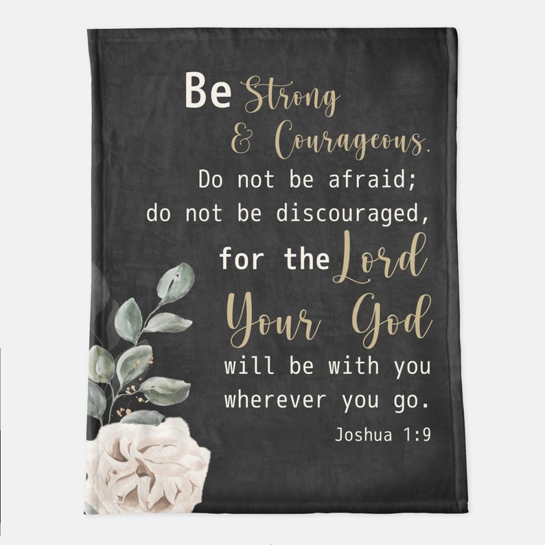 Get Well Soon Joshua 1:9 Scripture Blanket Bible Verse - Etsy
