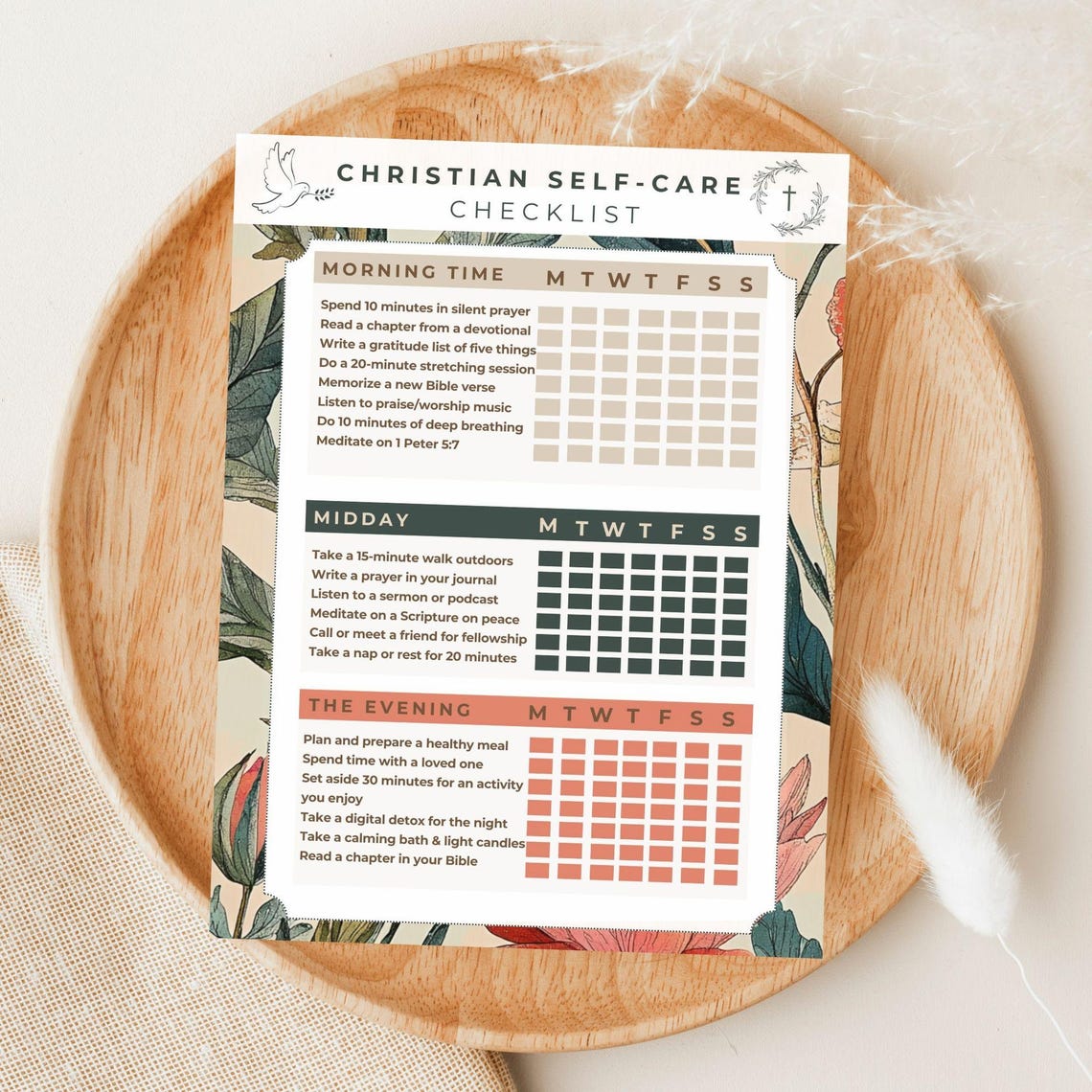 Biblical Planner for Pastor Wife, Daily Time With God Self Care Check ...