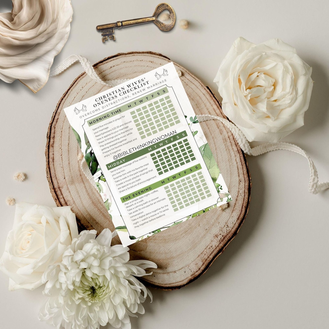 Marriage Goal Planner Christian Checklist, Bible Study for Couples ...