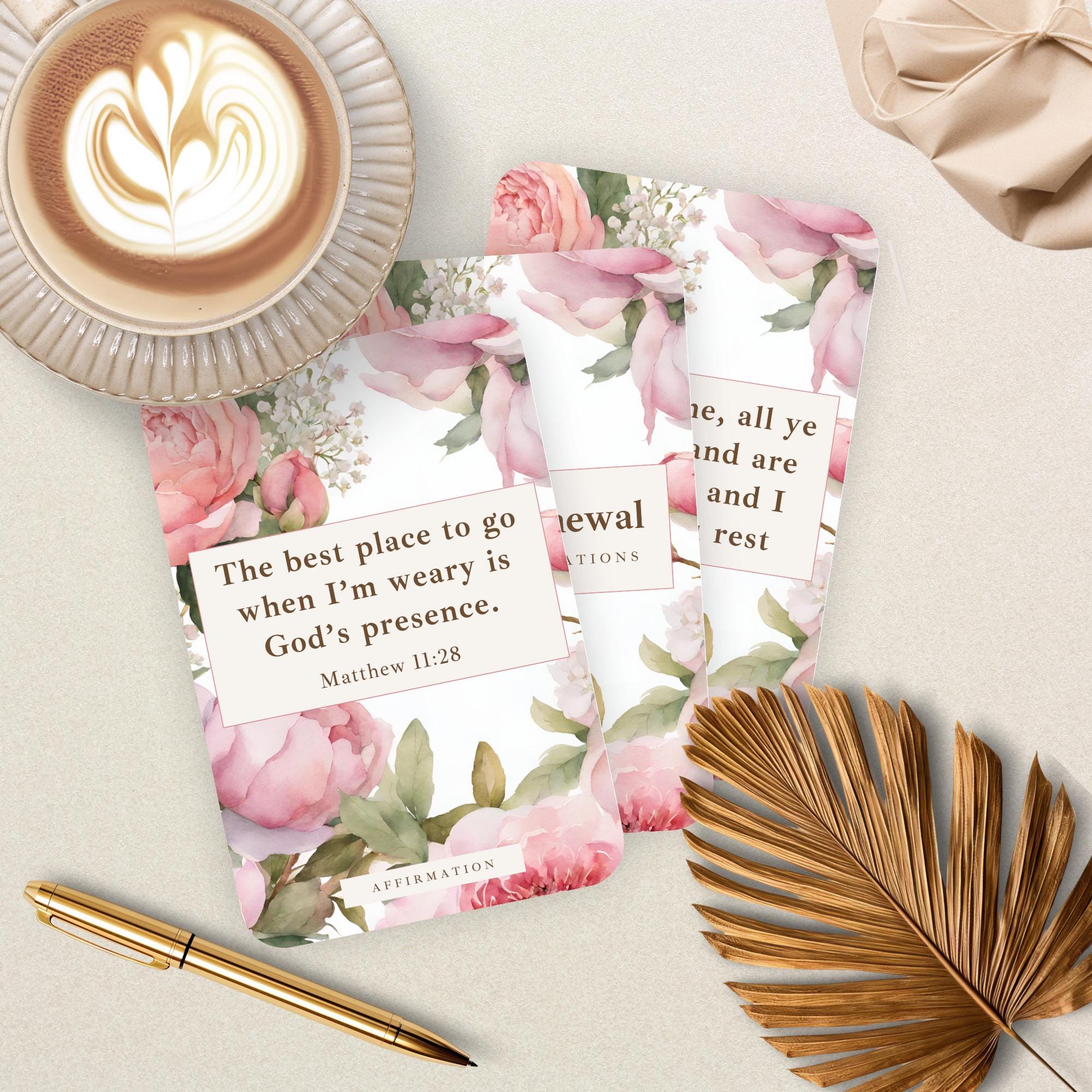 Daily Time With God, Christian Affirmation Cards for Women, Daily ...