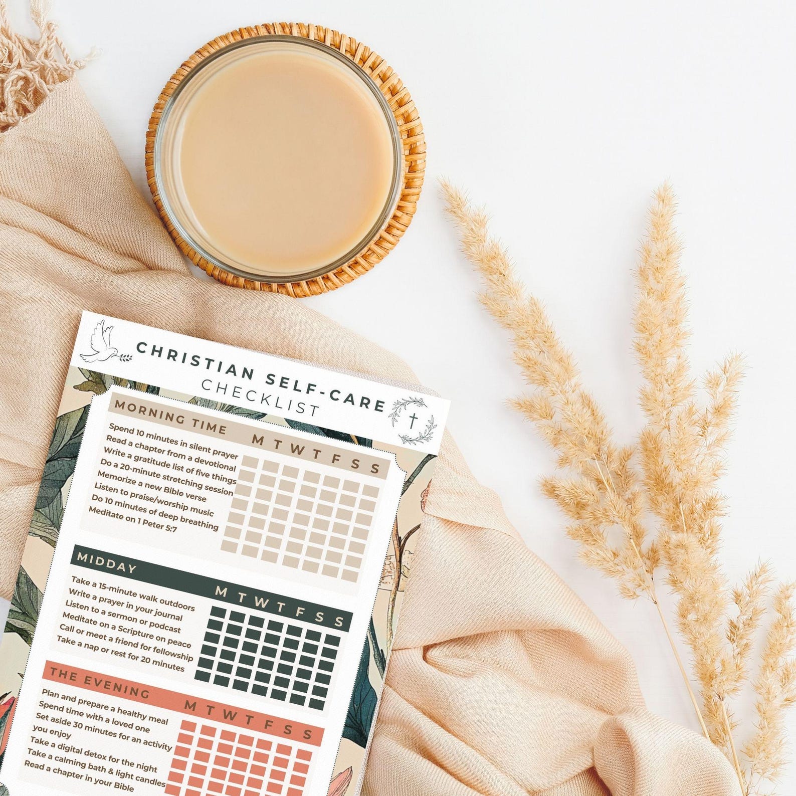 Biblical Planner for Pastor Wife, Daily Time With God Self Care Check ...