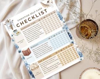 Christian Self Care Printable Planner, Wellness Daily Routine ...