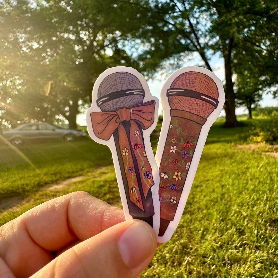 Flower Microphone Sticker - Etsy