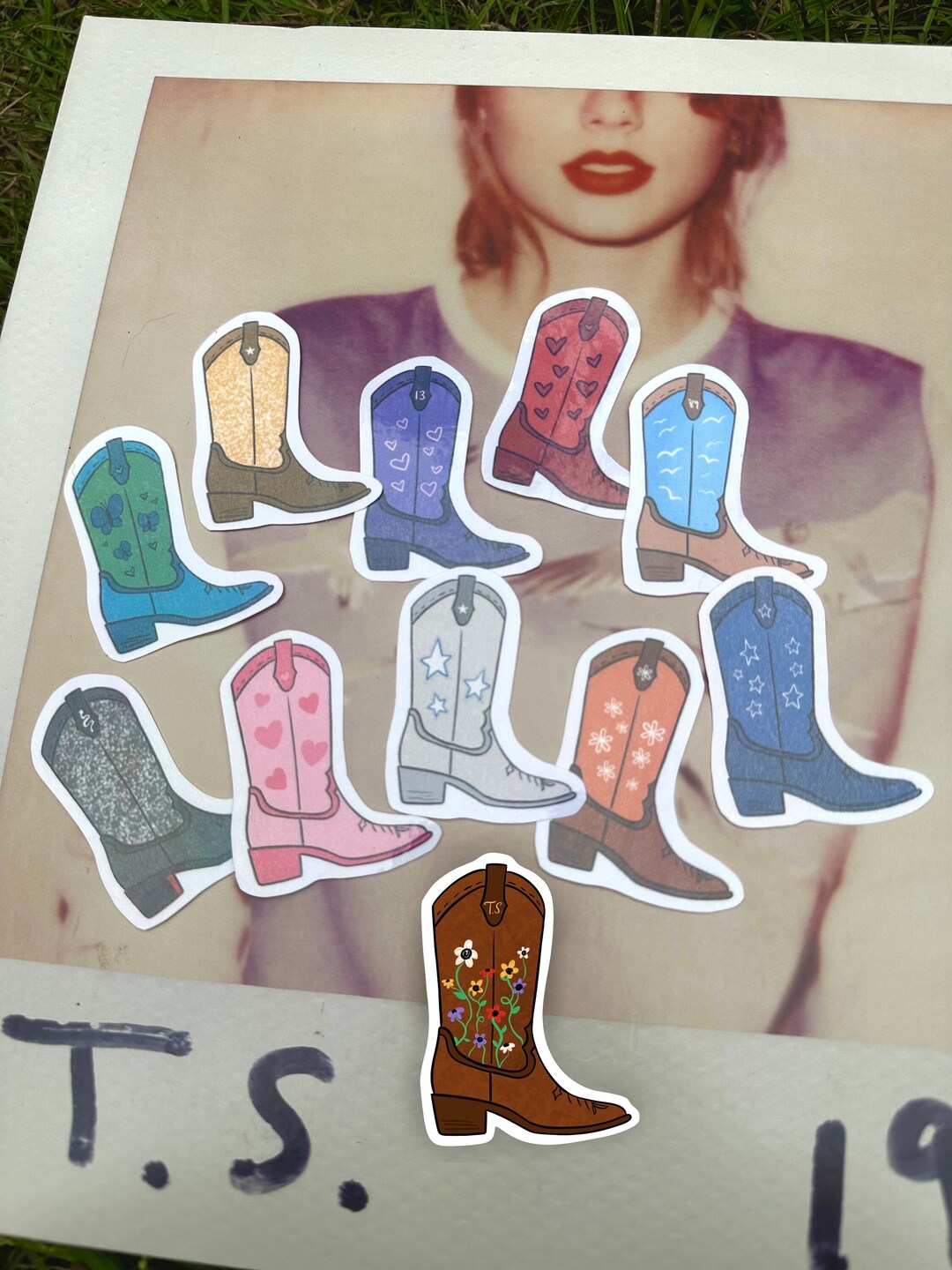Eras Cowboy Boot Sticker - Etsy