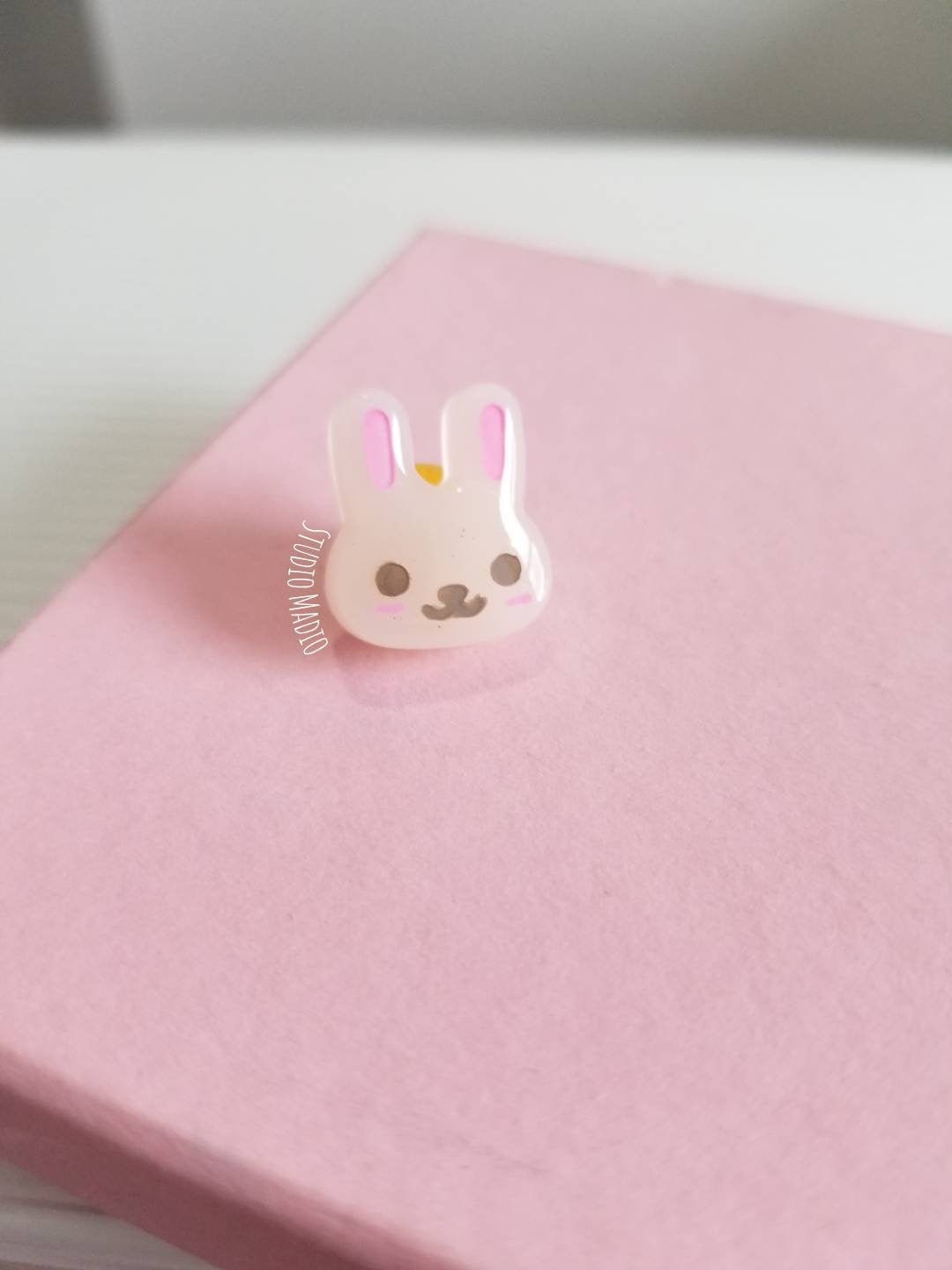 Milky Bunny Rabbit Pin - Etsy