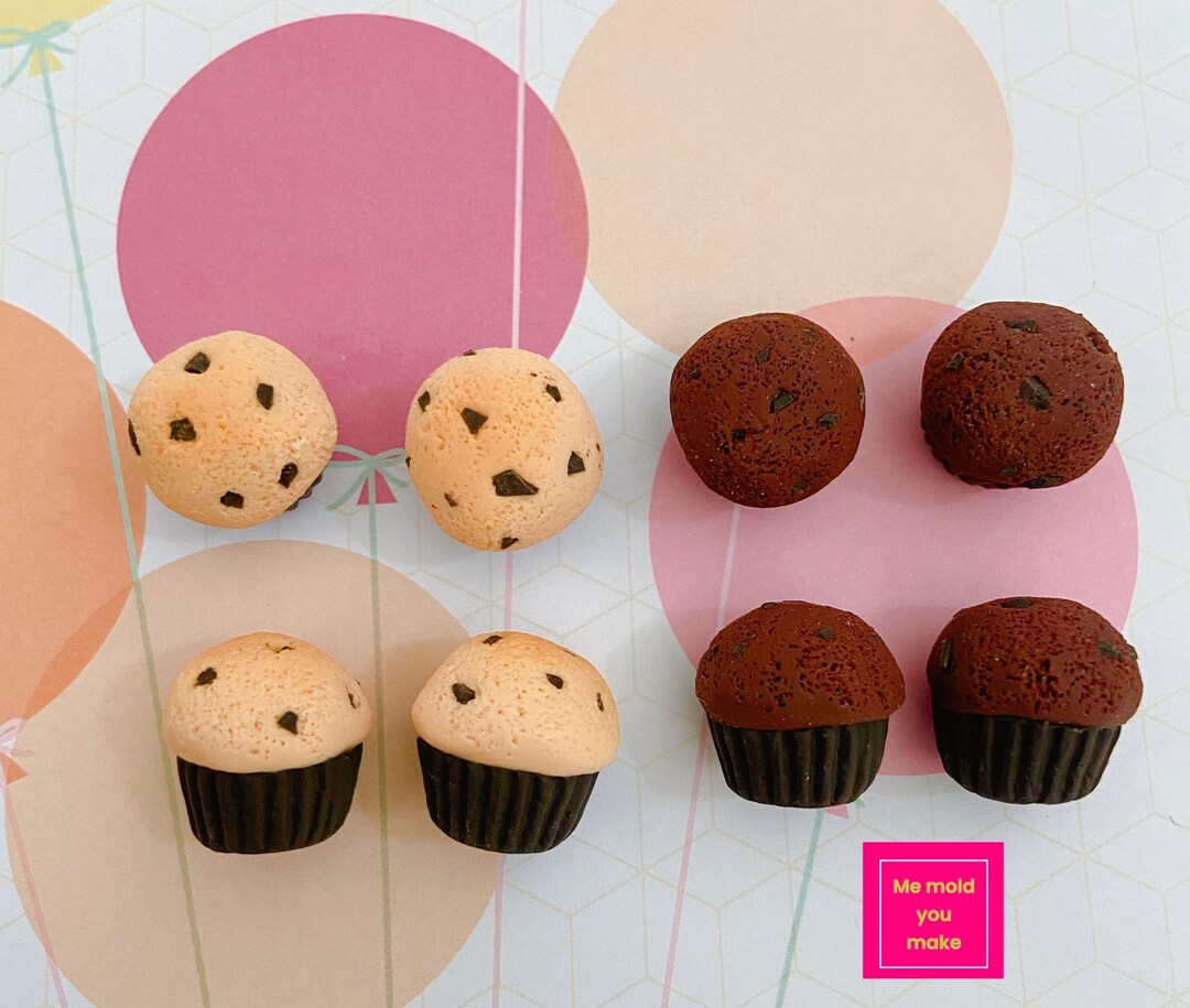 Mini Polymer Clay Chocolate Chip Muffin Cabochons - Etsy