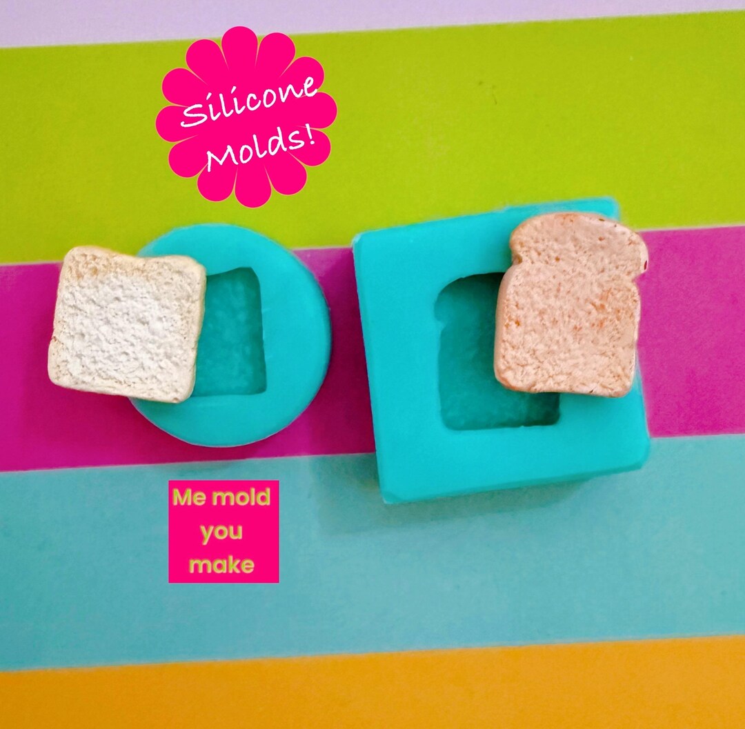Mini Toast/ Bread Slice Silicone Mold/ Mould for Diy Craft Creations ...