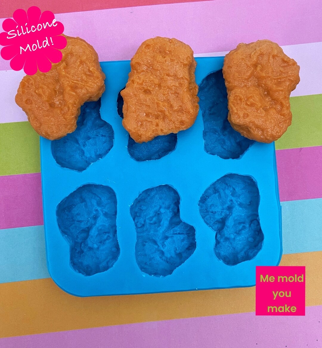 Silicone Mold of Chicken Nuggets and Chips - Etsy