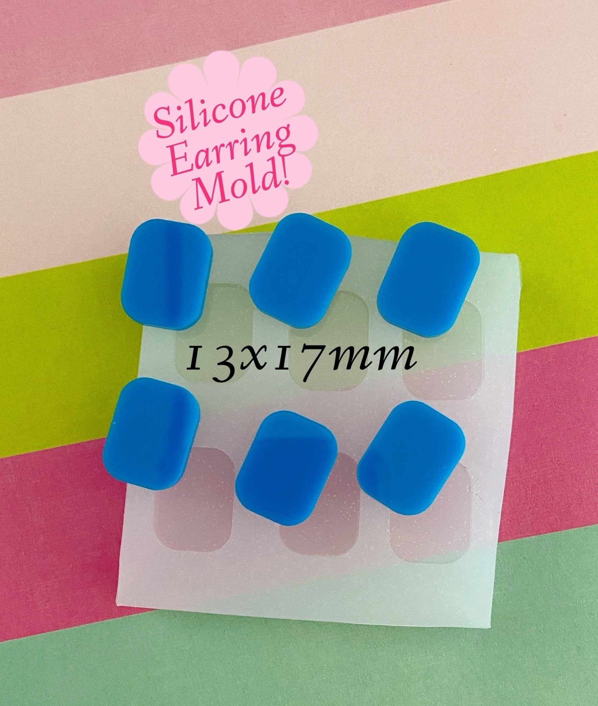 Silicone stud earring mold / mould | Etsy