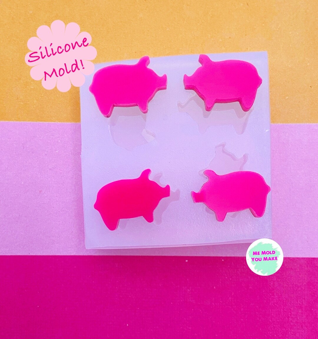 Silicone Mini Mold of Little Pigs - Etsy